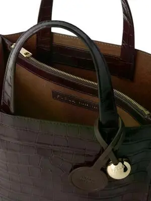 Furla Divide It Tote S Crocodile-effect Leather Bag - Brown