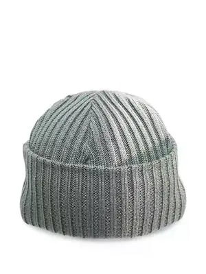 Comme Des Garçons Ribbed Knit Beanie Hat - Grey