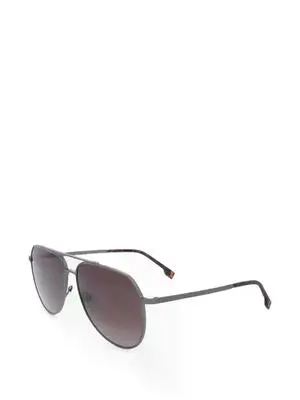 BOSS Pilot Frame Double Bridge Sunglasses - Grey