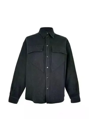 Bottega Veneta Button-up Overshirt Jacket - Black