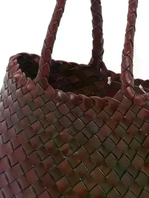 Dragon Diffusion Small Santa Croce Woven Leather Tote Bag