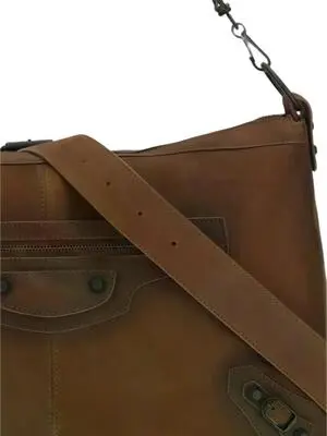 Balenciaga Medium Le City Leather Shoulder Bag - Brown