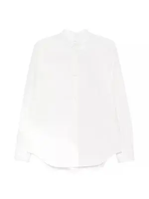 GRIFONI Button-up Shirt With Long Sleeves And Curved Hem