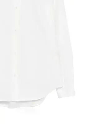 GRIFONI Button-up Shirt With Long Sleeves And Curved Hem