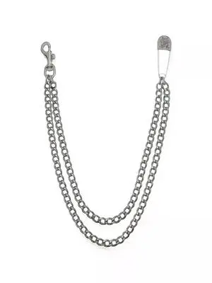 KAMIYA Safety-pin Curb-link Wallet Chain - Silver