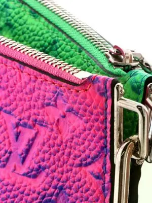 LOUIS VUITTON Trio Pouch Messenger Bag Illusion Monogram Taurillon Leather - Green