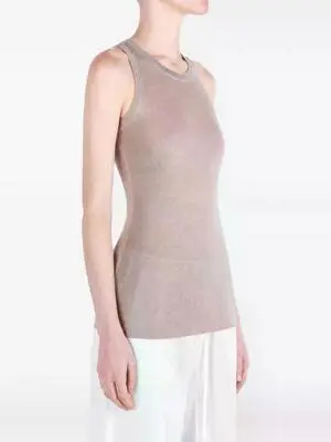 Frenckenberger Fine-knit Racerback Tank Top