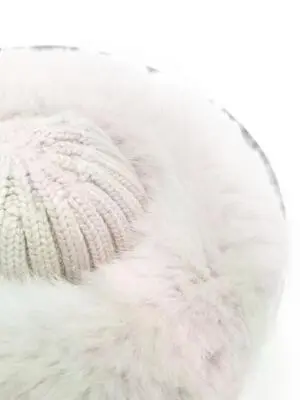 LISKA Fur Trimmed Beanie Hat