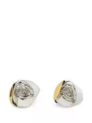 Givenchy Flower Crystal-embellished Clip-on Earrings