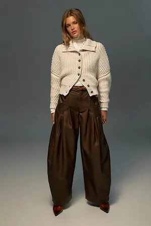 Free People Right Turn Vegan Leather Trousers At