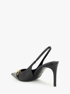 Gucci Leather Pointed Toe Slingback Stiletto Heels