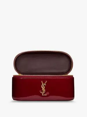 Saint Laurent Patent Leather Vanity Bag - Red