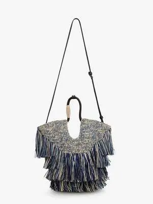 Zimmermann Goldentime Raffia Handbag