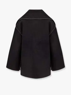 TOTEME Embroidered Scarf Jacket In Wool Blend