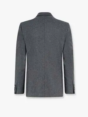 LARDINI Double-breasted Wool And Cashmere Blend Blazer