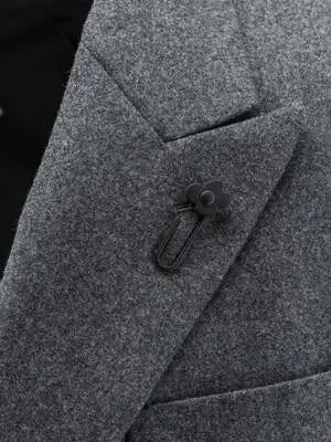LARDINI Double-breasted Wool And Cashmere Blend Blazer