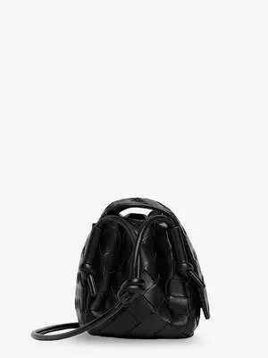 Bottega Veneta Notturno Clutch Bag With Leather Shoulder Strap - Black
