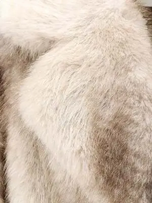 NUDE Faux Fur Jacket With Wide Lapel