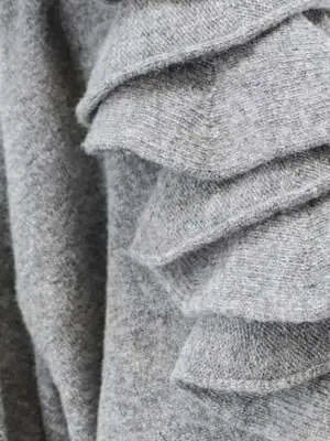 NUDE Wool Blend Ruffled Cardigan