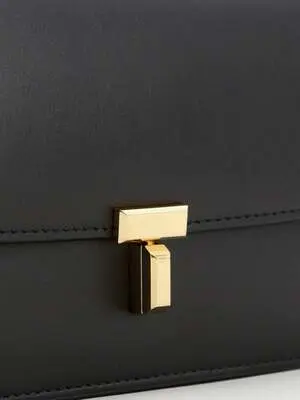 TOTEME T-lock Leather Crossbody Bag