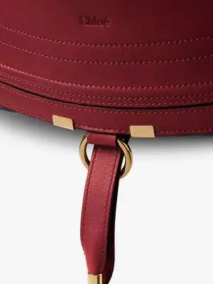 Chloé Marcie Medium Leather Shoulder Bag - Red