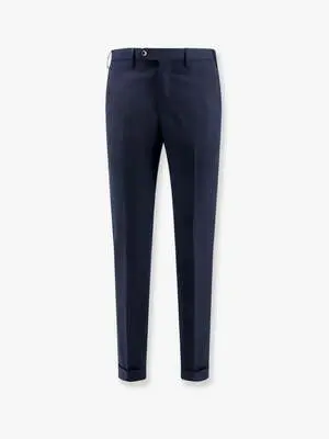 PT TORINO Style Stretch Wool Master Fit Trousers - Blue