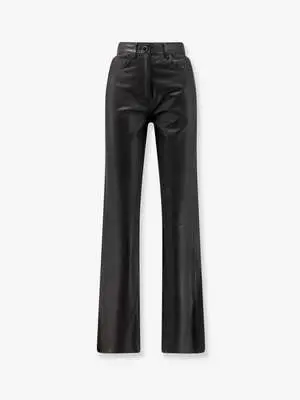 ALYSI Alysi Black Leather Trousers