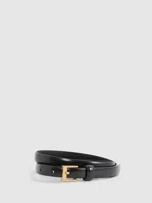 REISS Thin Leather Belt