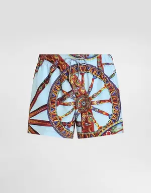 Dolce & Gabbana Carretto-print Swim Boxer Shorts Beachwear - Multicolor