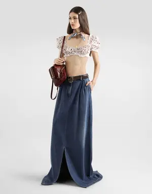 Dolce & Gabbana Long Denim Skirt