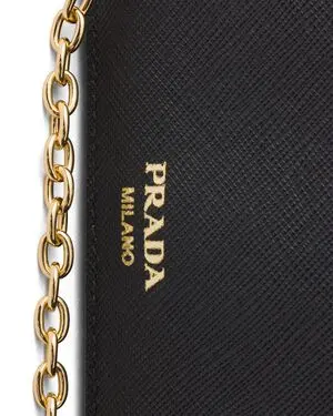 Prada Saffiano Leather Mini Bag With Chain Strap