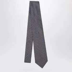 FERRAGAMO Gancini Jacquard Silk Tie