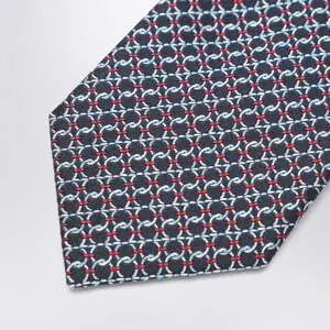FERRAGAMO Gancini Jacquard Silk Tie