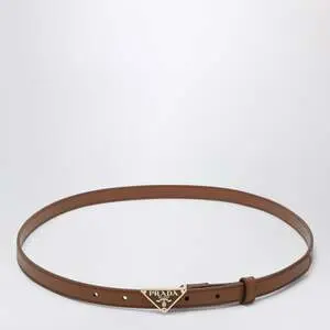 Prada Saffiano Leather Belt With Triangle Logo