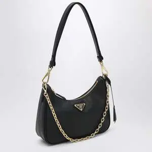Prada Black Re-edition Mini Bag In Saffiano Leather - Brown