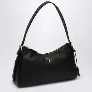 Prada Medium Aimée Bag In Leather - Black