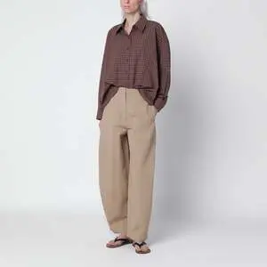 CORDERA Checked Cotton Oversized Shirt