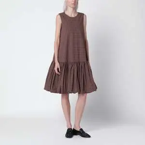 CORDERA Checked Balloon Dress - Multicolor