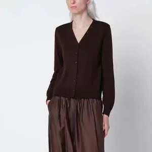 CORDERA Wool And Silk-blend Cardigan - Brown