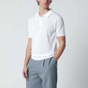 ROBERTO COLLINA Openwork Cotton Polo - White