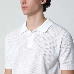 ROBERTO COLLINA Openwork Cotton Polo