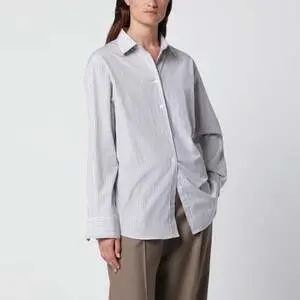 RÓHE Striped Cotton Shirt - White