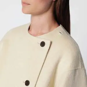 RÓHE Wool Alpaca Blend Cape Coat With Fringes