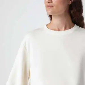 RÓHE Cream Cotton And Wool-blend T-shirt