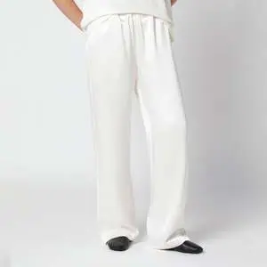 RÓHE Cream Silk Wide-leg Trousers - White