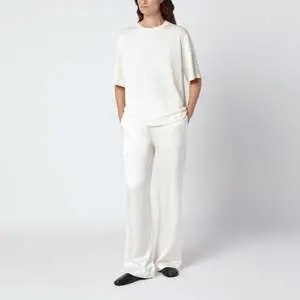 RÓHE Cream Silk Wide-leg Trousers