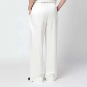 RÓHE Cream Silk Wide-leg Trousers