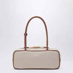 Miu Miu Small Beau Bag In Canvas And Leather - Beige