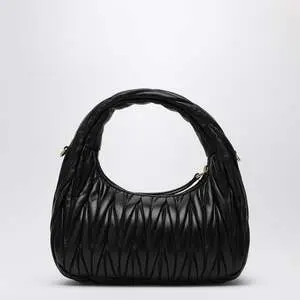 Miu Miu Small Wander Matelassé Bag - Black