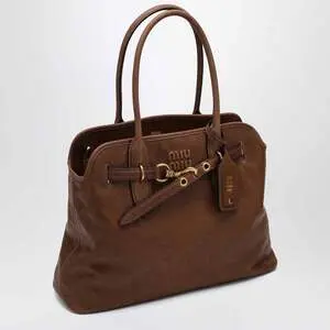 Miu Miu Aventure Tote Bag In Rovere Nappa Leather